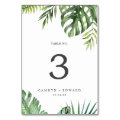 Wild Tropical Palm Table Number | Zazzle