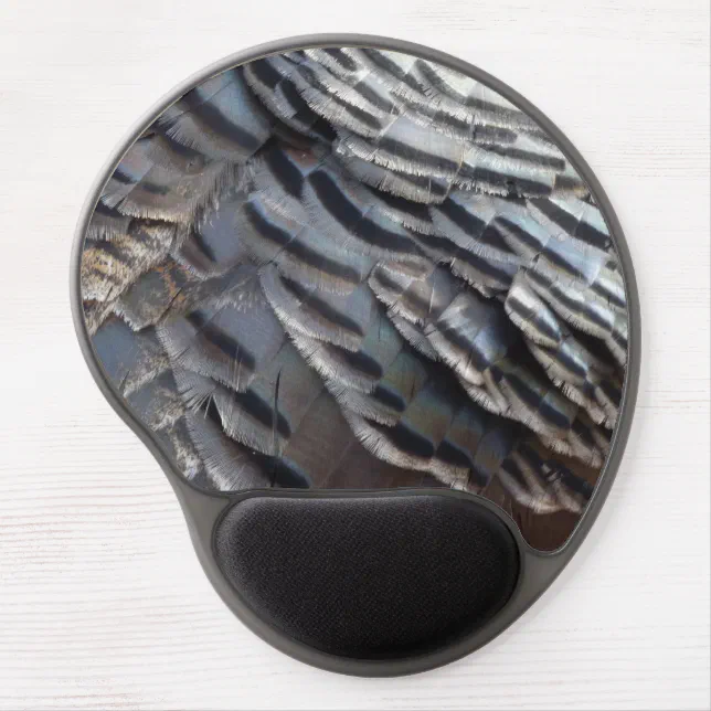 Wild Turkey Feathers II Abstract Nature Design Gel Mouse Pad | Zazzle
