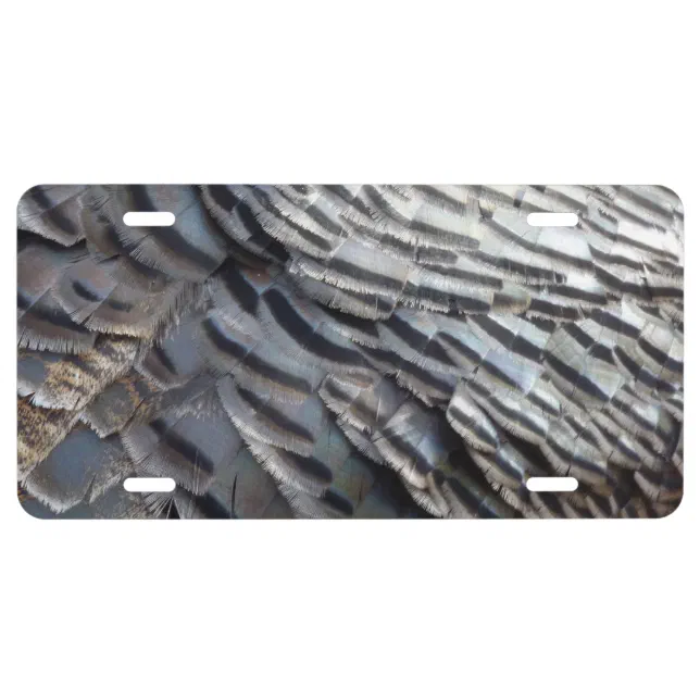 Wild Turkey Feathers II Abstract Nature Design License Plate | Zazzle