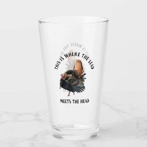 Wild Turkey Hunting Spring Season Gobbler Glass | Zazzle