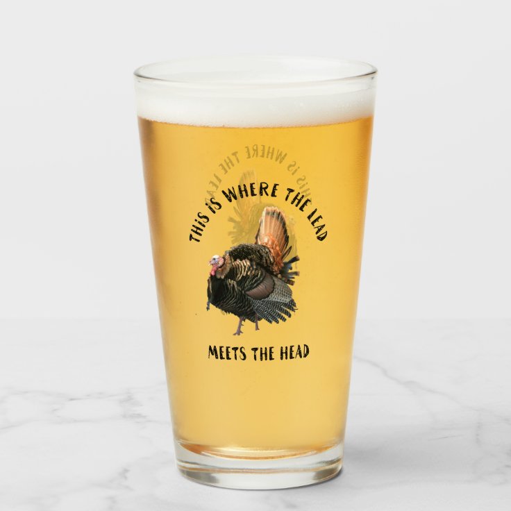 Wild Turkey Hunting Spring Season Gobbler Glass | Zazzle