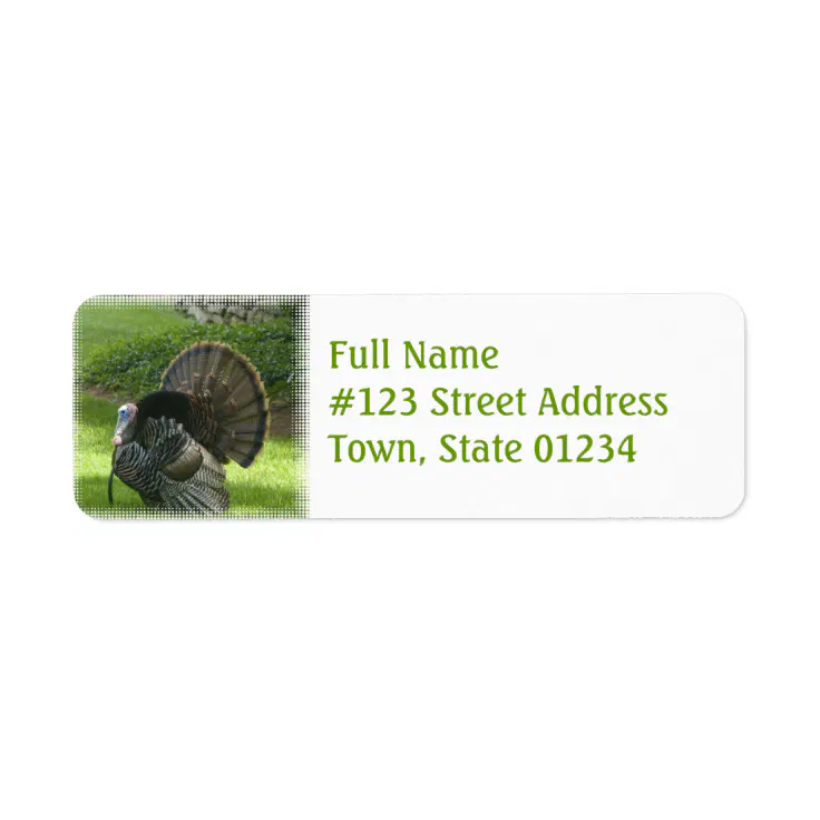 Wild Turkey Return Address Label | Zazzle