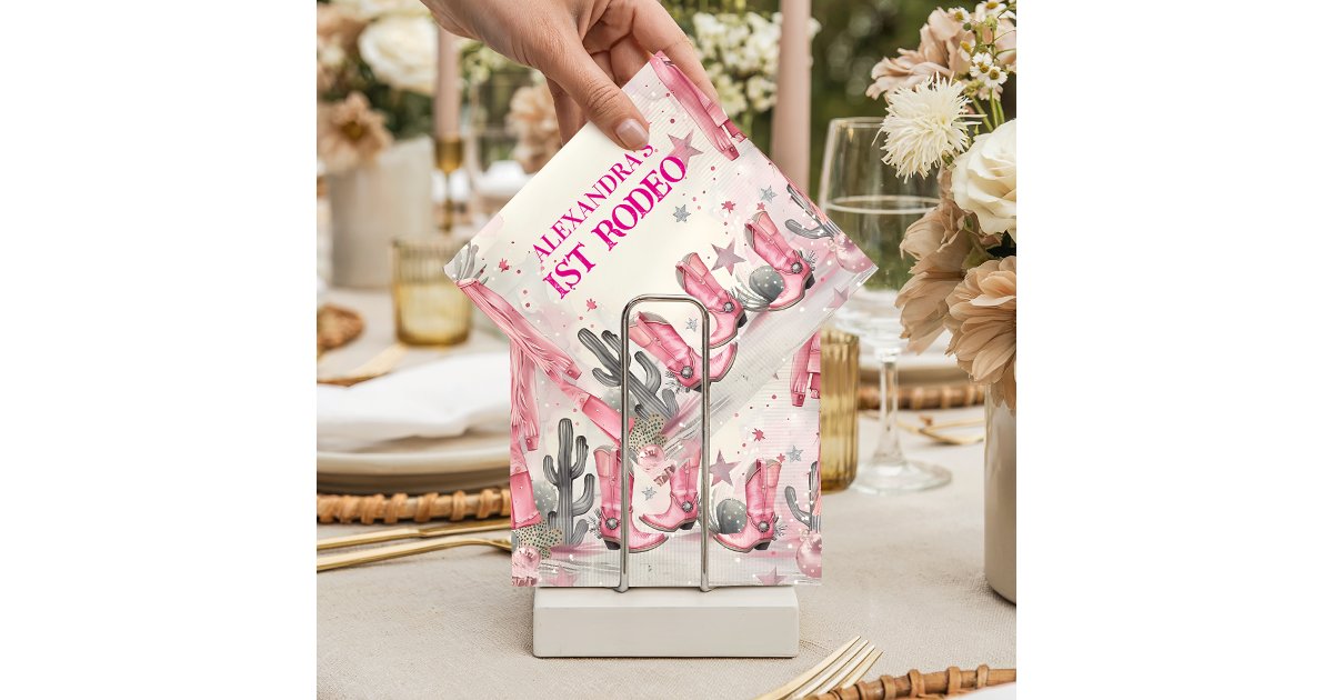 Wild West 1st Rodeo Birthday Napkins | Zazzle