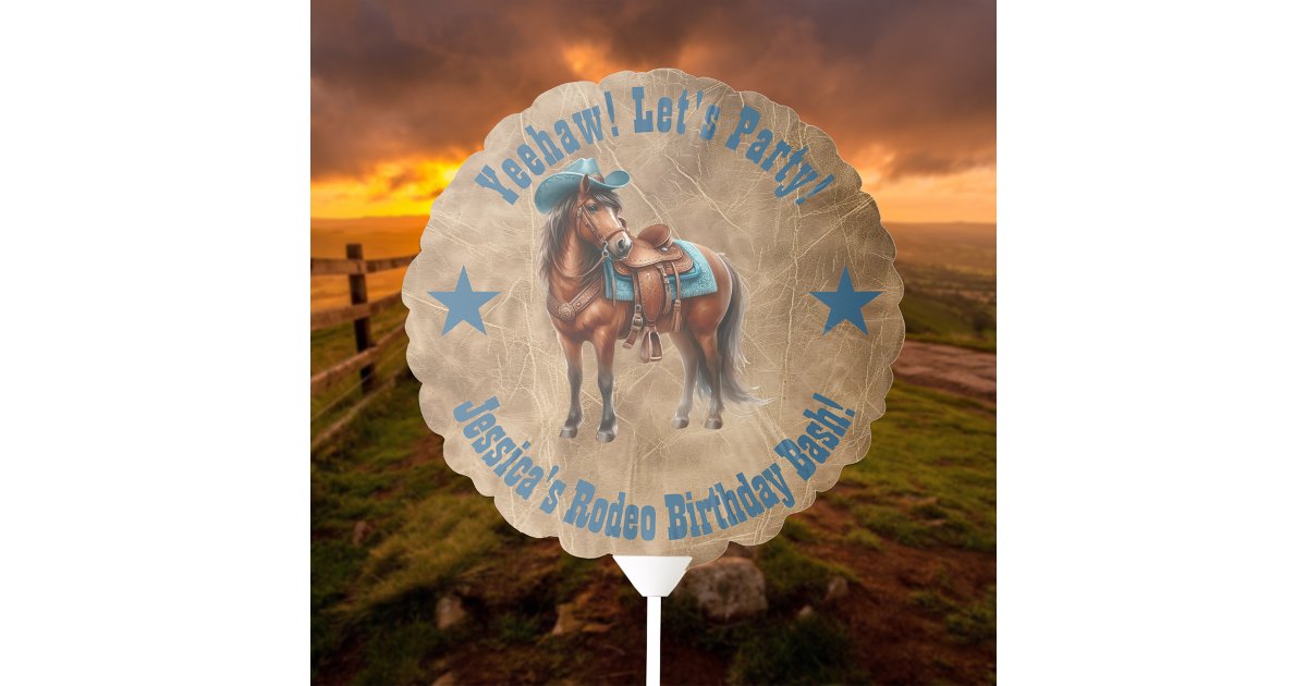 Wild West Cowboy Birthday Balloon | Zazzle
