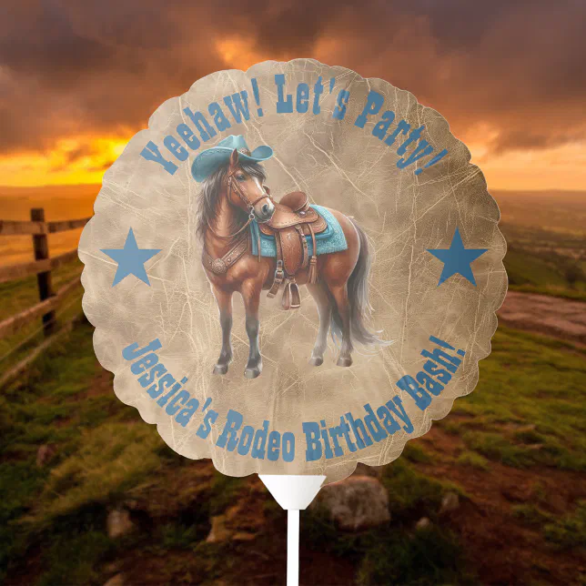 Wild West Cowboy Birthday Balloon | Zazzle