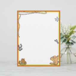 Wild West Cowboy Letterhead | Zazzle