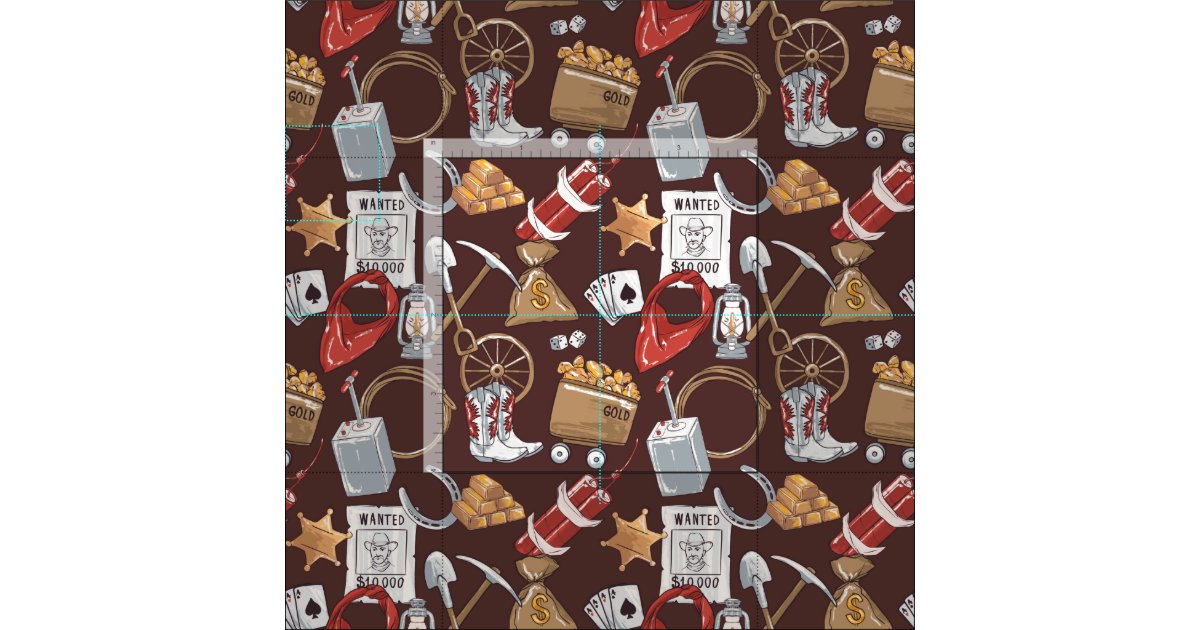 Wild West gold mining Fabric | Zazzle