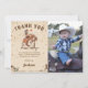 Wild West Rodeo Cowboy Birthday Photo Thank You Card | Zazzle