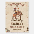 Wild West Rodeo Cowboy Birthday Welcome Foam Board | Zazzle