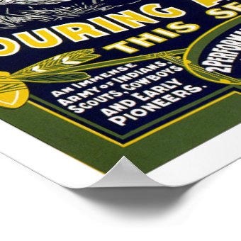 Wild West Show, 1903. Vintage Western Advertising Poster | Zazzle