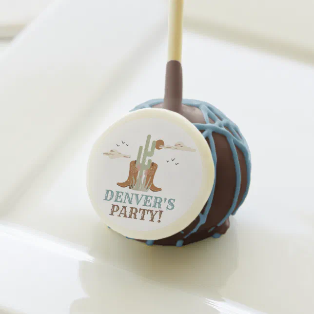 Wild West Western Cowboy Rodeo Birthday Party Cake Pops | Zazzle