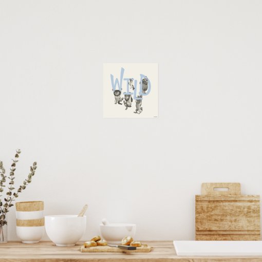 WILD | Wild Things and Max - Blue Poster | Zazzle