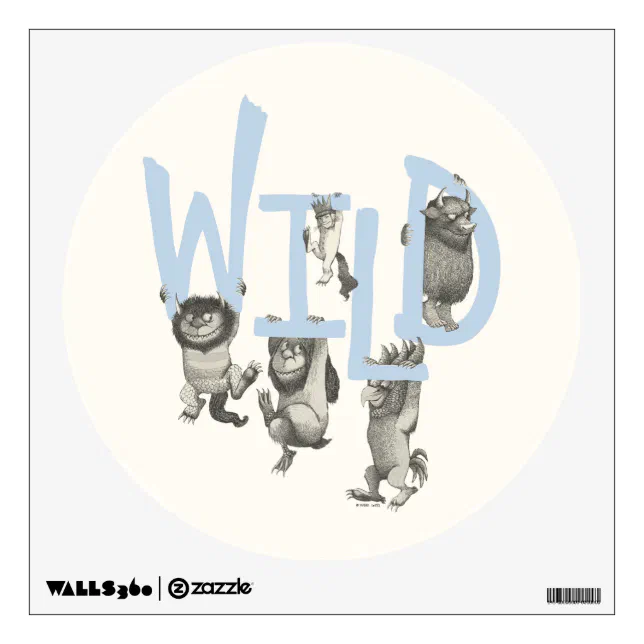 WILD | Wild Things and Max - Blue Wall Decal | Zazzle
