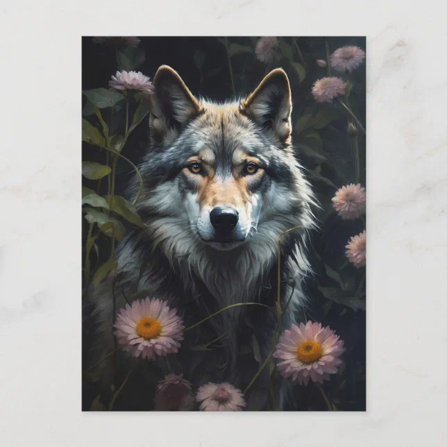wild wolf postcard | Zazzle