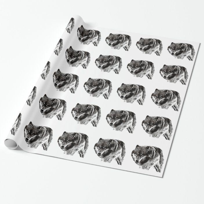 Wild Wolf Wrapping Paper | Zazzle.com