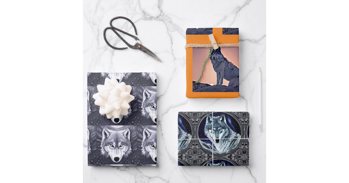 Wild Wolf Wrapping Sheets | Zazzle