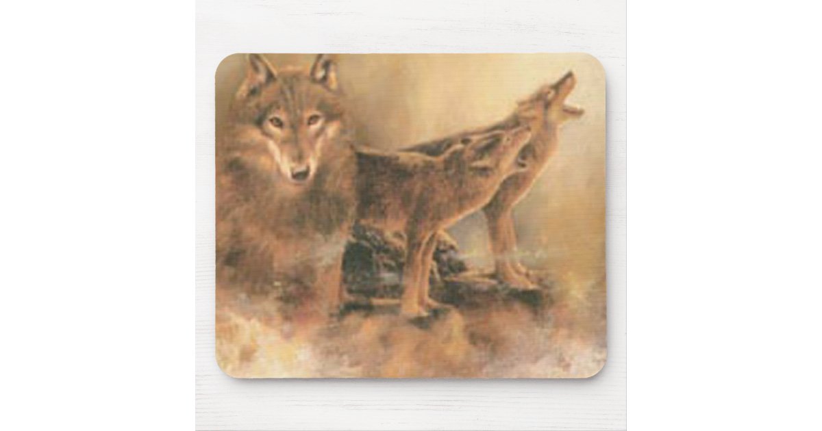 Wild Wolves Mouse Pad | Zazzle