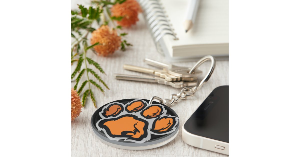 Wildcat Paw print Key Chain | Zazzle