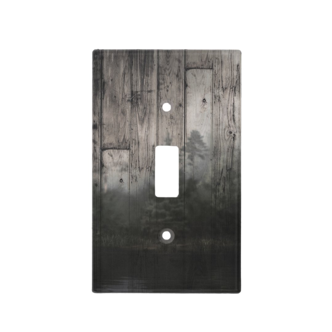 Wilderness Lake Pine Trees Forest & Wood Wooden Light Switch Cover | Zazzle
