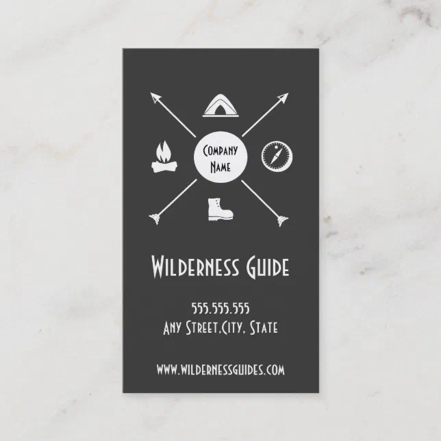 Wilderness Outdoor Guide Business Card | Zazzle