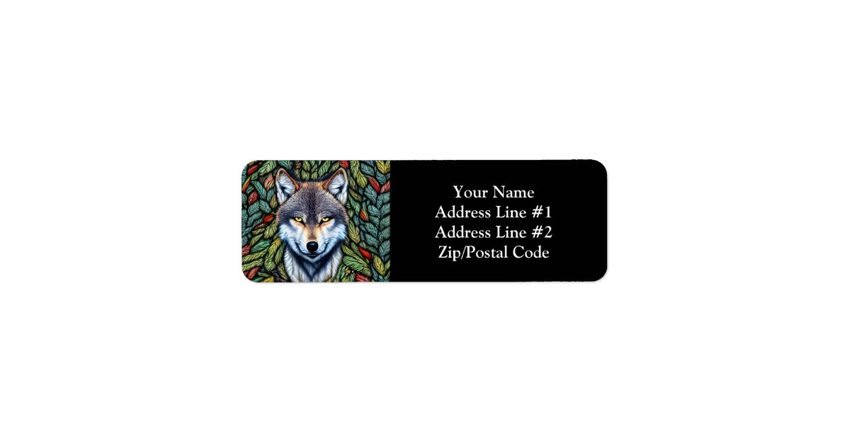 Wilderness Woodland Predator Wolf Label | Zazzle
