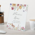 Wildflower and Butterflies Flower Bouquet Bar Sign | Zazzle