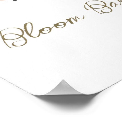 Wildflower Baby In Bloom Baby Shower Bloom Bar Poster | Zazzle