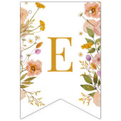 Wildflower baby shower banner, Garden party theme Bunting Flags | Zazzle