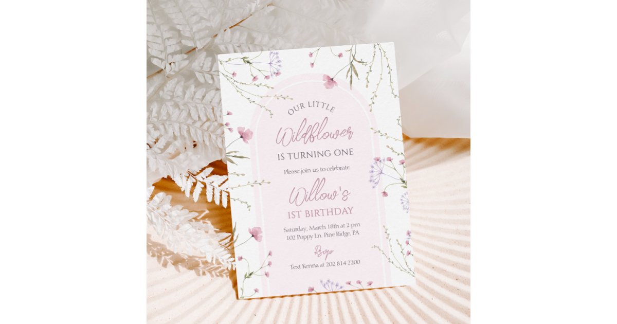 Wildflower Birthday Invitation | Zazzle