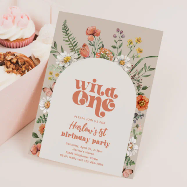 Wildflower Birthday Invitation | Wildflower First | Zazzle
