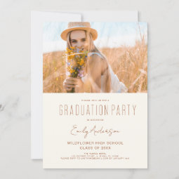 Wildflower Bloom Graduation Party Arch Photo Invitation | Zazzle
