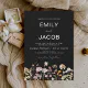 Wildflower Boho Black Botanical Wedding Invitation | Zazzle