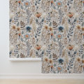Wildflower Boho Botanical Honey Bee Wallpaper | Zazzle