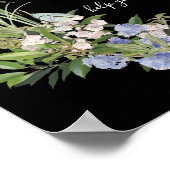 Wildflower Boho Chic Floral Wreath Cards n Gifts Poster | Zazzle