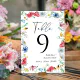 Wildflower Boho Garden Table Number | Zazzle