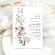 Wildflower boho minimalist modern Baby Shower Invi Invitation | Zazzle
