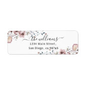Wildflower boho minimalist modern Baby Shower Label | Zazzle