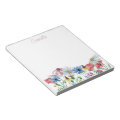Wildflower Border Pretty Personalized Notepad | Zazzle
