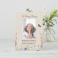 Wildflower & Butter Funeral Memorial Prayer Note Card | Zazzle