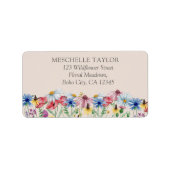 Wildflower Charm Country Botanical Address Label | Zazzle