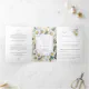 Wildflower daisies wedding Tri-Fold invitation | Zazzle
