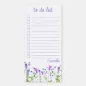 Wildflower Delicate Purple Floral To Do List Magnetic Notepad | Zazzle