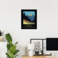 Wildflower earth day environmental deco poster | Zazzle