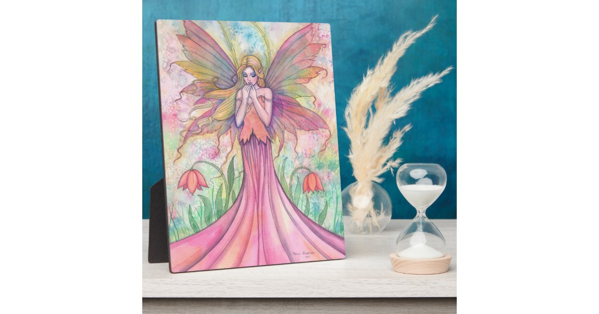 Wildflower Fairy Hinged Self Standing Plaque | Zazzle