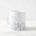 Wildflower Floral Any Color Line Drawn Border Coffee Mug | Zazzle