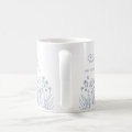 Wildflower Floral Any Color Line Drawn Border Coffee Mug | Zazzle