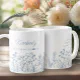 Wildflower Floral Any Color Line Drawn Border Coffee Mug | Zazzle