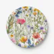 Wildflower Floral Baby in Bloom Baby Shower Spring Paper Plates | Zazzle