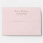 Wildflower Floral Blush Pink Return Address Envelope | Zazzle