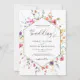 Wildflower Floral Boho Botanical Gold Wedding Invi Invitation | Zazzle